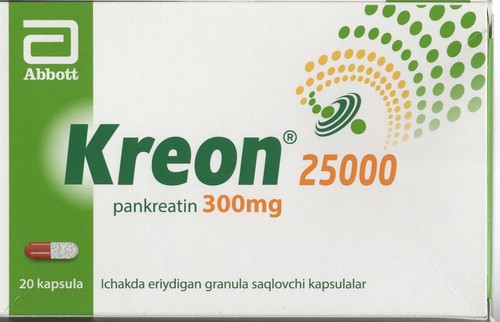 Abbott KREON 25000 iu 20 Capsules Exp. 01/26 Pancreatic Enzyme New ...