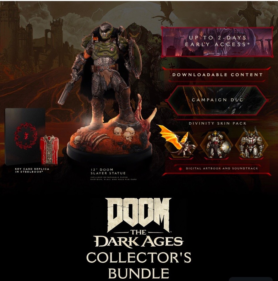 DOOM THE DARK AGES COLLECTOR'S BUNDLE XBOX SERIES - In Hand | eBay ...