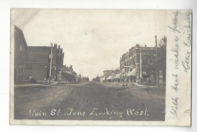 1906 Dows, Iowa, Main St.Looking West RPPC | eBay