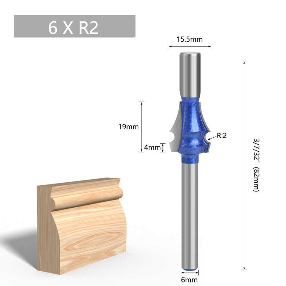 1/4 6mm Shank Architectural Furniture Edge Molding Frame Router Bit ...