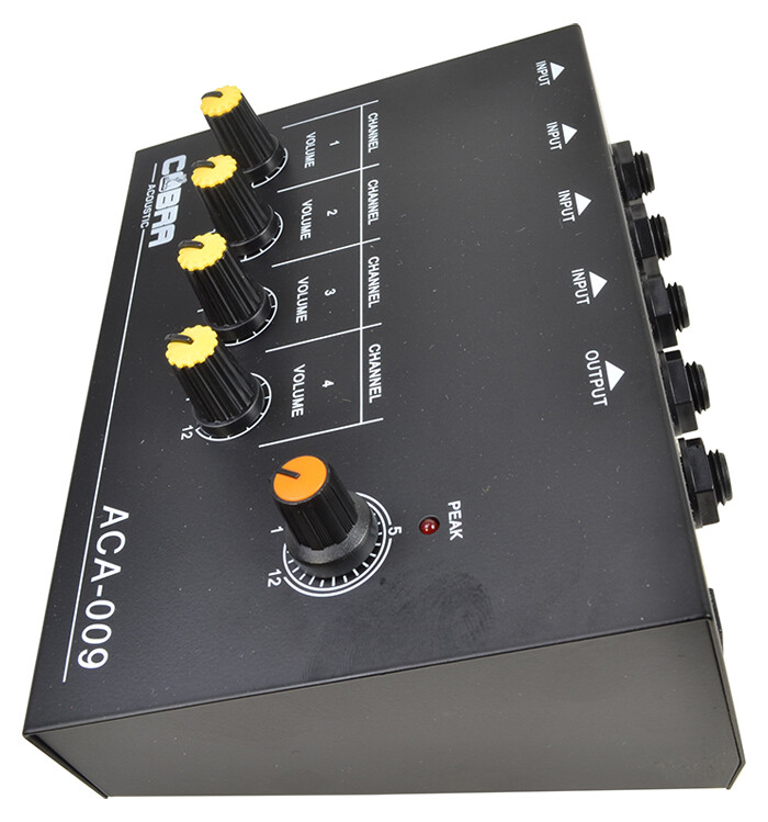 4 Channel Audio Line Mixer - Sub Mixer Supplied With Power Supply | eBay UK