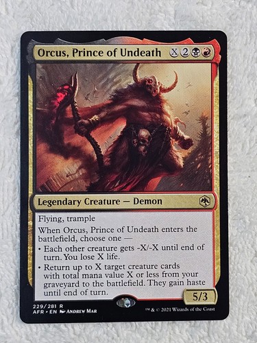 MTG Orcus Prince of Undeath #229 Adventures in the Forgotten Realms ...
