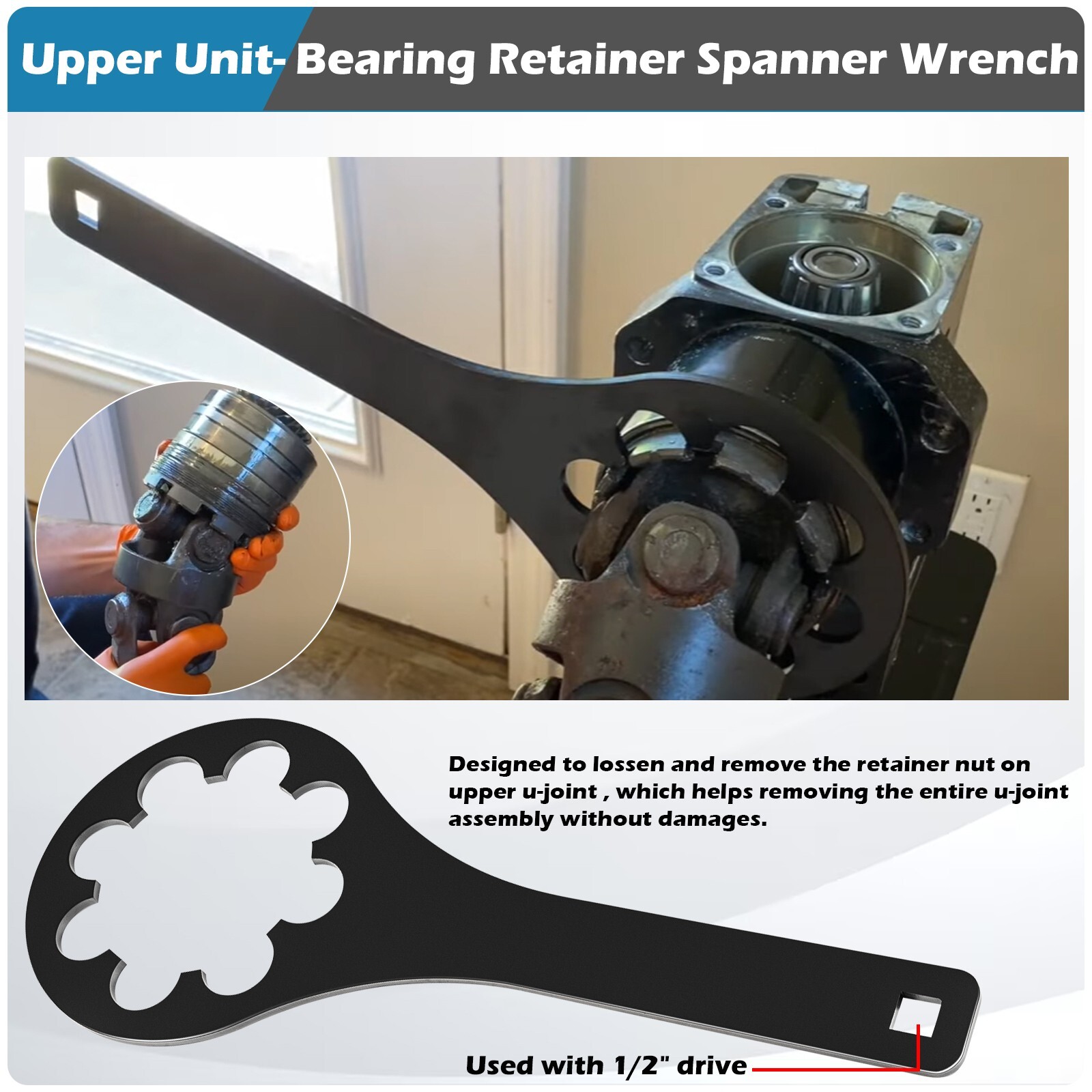 Bearing Carrier Ratainer Nut Wrench & Spanner Wrench for Mercruiser ...