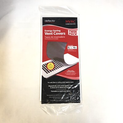 White Deflecto HVAC Magnetic Vent Covers 2-Pack Energy Saving Magnetic ...