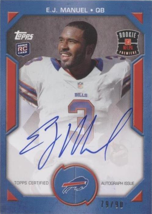 2013 Topps - Rookie Premiere Autographs EJ Manuel #RPA-EJM /90 (AU, RC ...