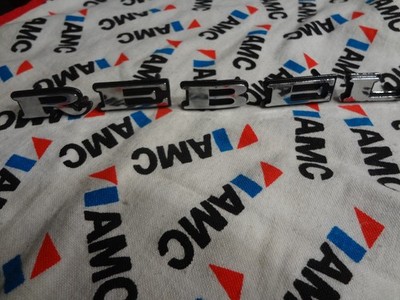 AM AMC AMERICAN MOTORS NOS REBEL REAR PANEL EMBLEMS SHINEY VERSION | eBay