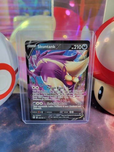 Skuntank V 108/195 Pokémon TCG SW&SH Silver Tempest Ultra Rare Holo NM ...
