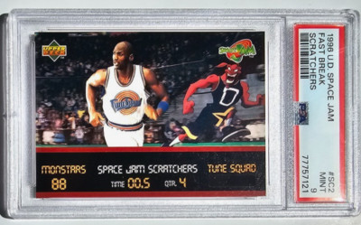 Michael Jordan Fast Break Scratchers Graded PSA 9! Upper Deck Space Jam ...