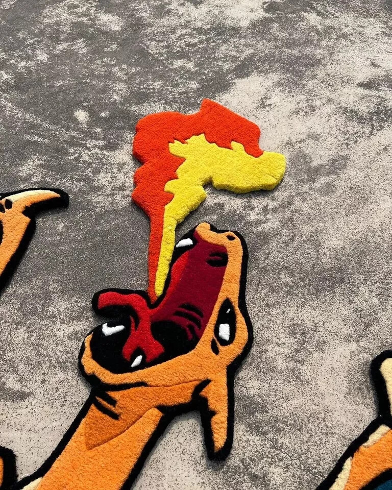 Handmade Dragon Tufted Custom Rugs Pokemon Design Carpet For Living ...