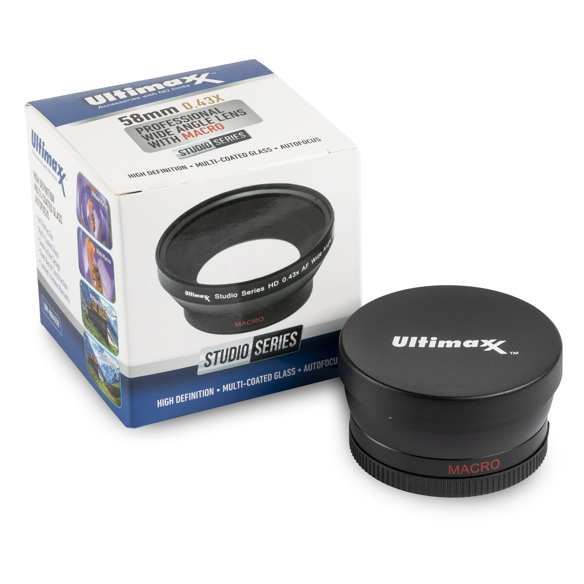 ULTIMAXX 55mm 0.43x Professional Wide Angle Lens w/ Macro | For Canon ...