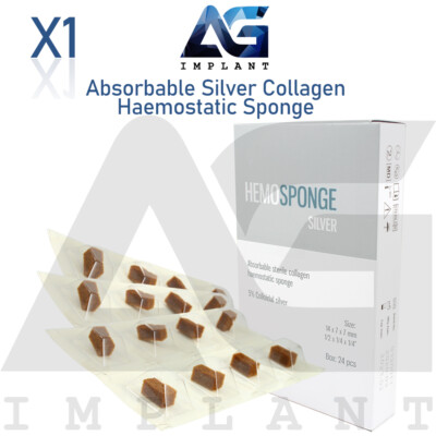 Gelatin Absorbable Hemostatic Collagen Silver Sponge Sterile Dental ...