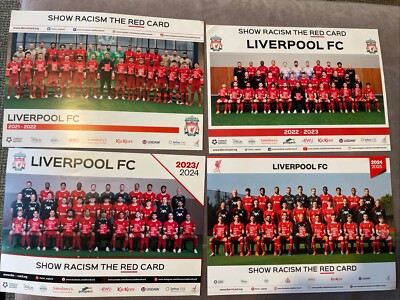 4x Liverpool A4 Team Squad poster Picture 2022 2023 2024 & 2025 ...