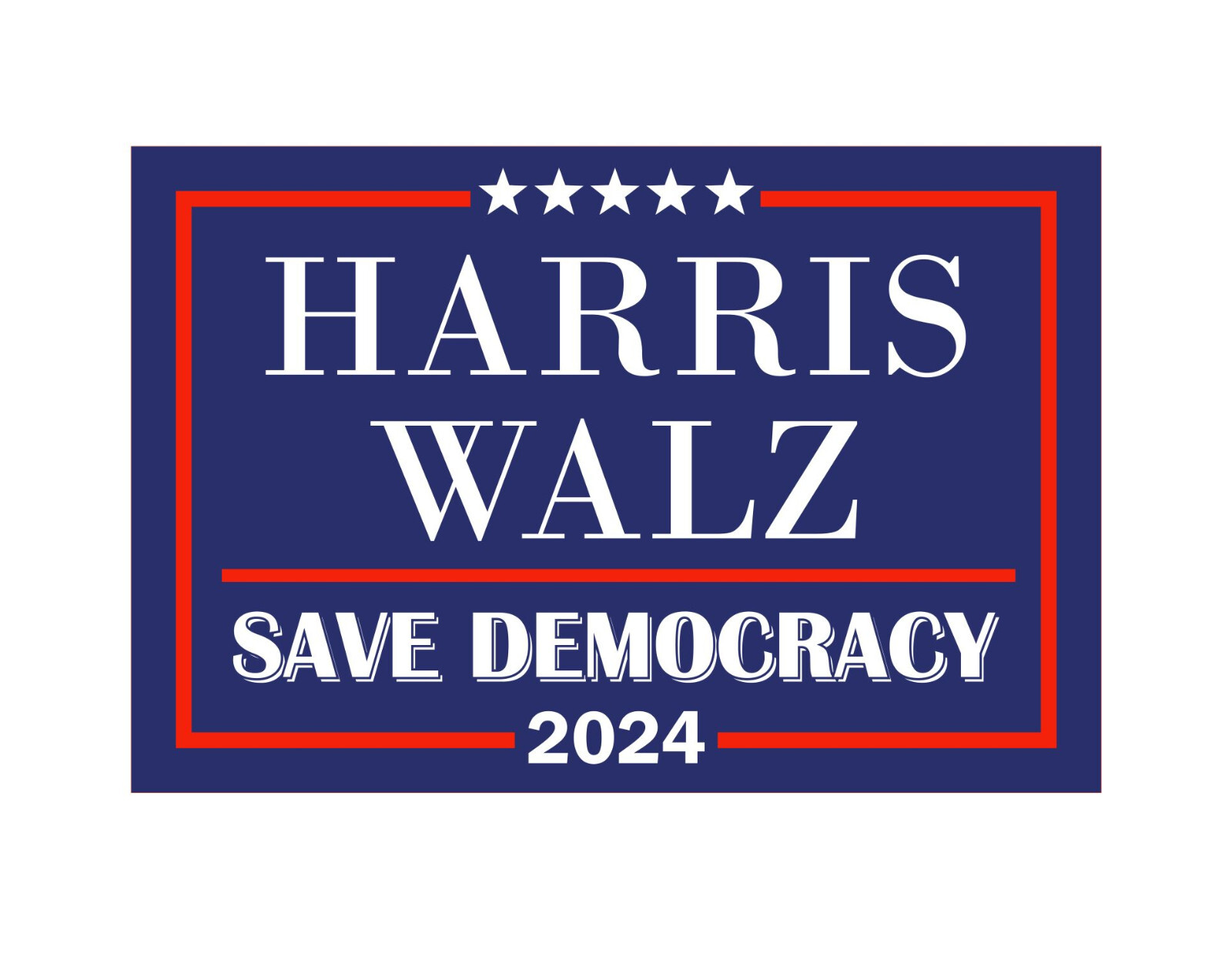 Harris Walz Yard Home Law Sign Kamala Harris | Grelly USA