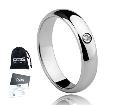 Anello Fede Fedina Uomo Donna Solitario Fidanzamento Nuziale Acciaio | eBay