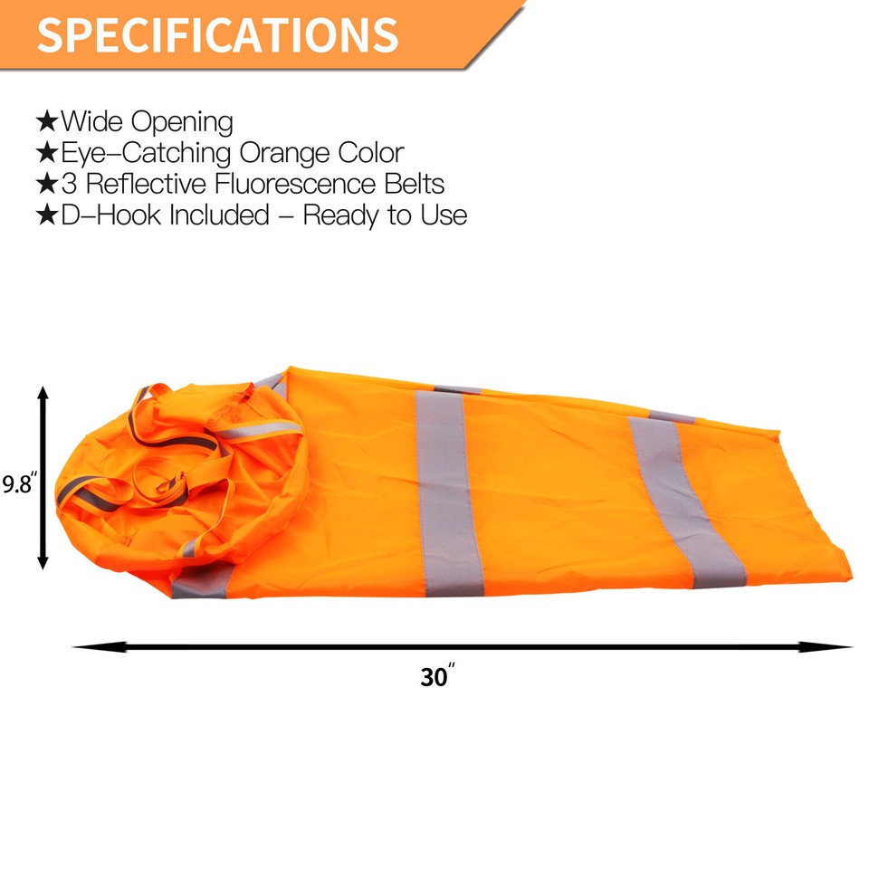 Anley 30 Inch Windsock - Rip-Stop Polyester Wind Direction Measurement ...