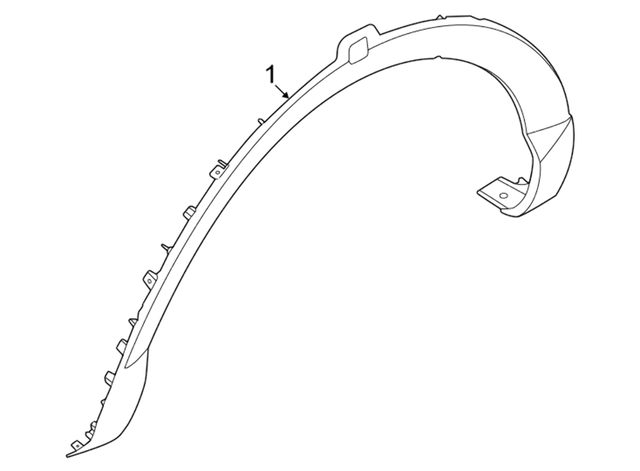 Genuine Hyundai OE Garnish Assy-Fndr Side Rh 87712-K5000-CA for sale ...