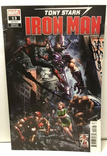 Sdcc 2019 Tony Stark Iron Man #13 Signé Par Gail Simone Avec COA | eBay