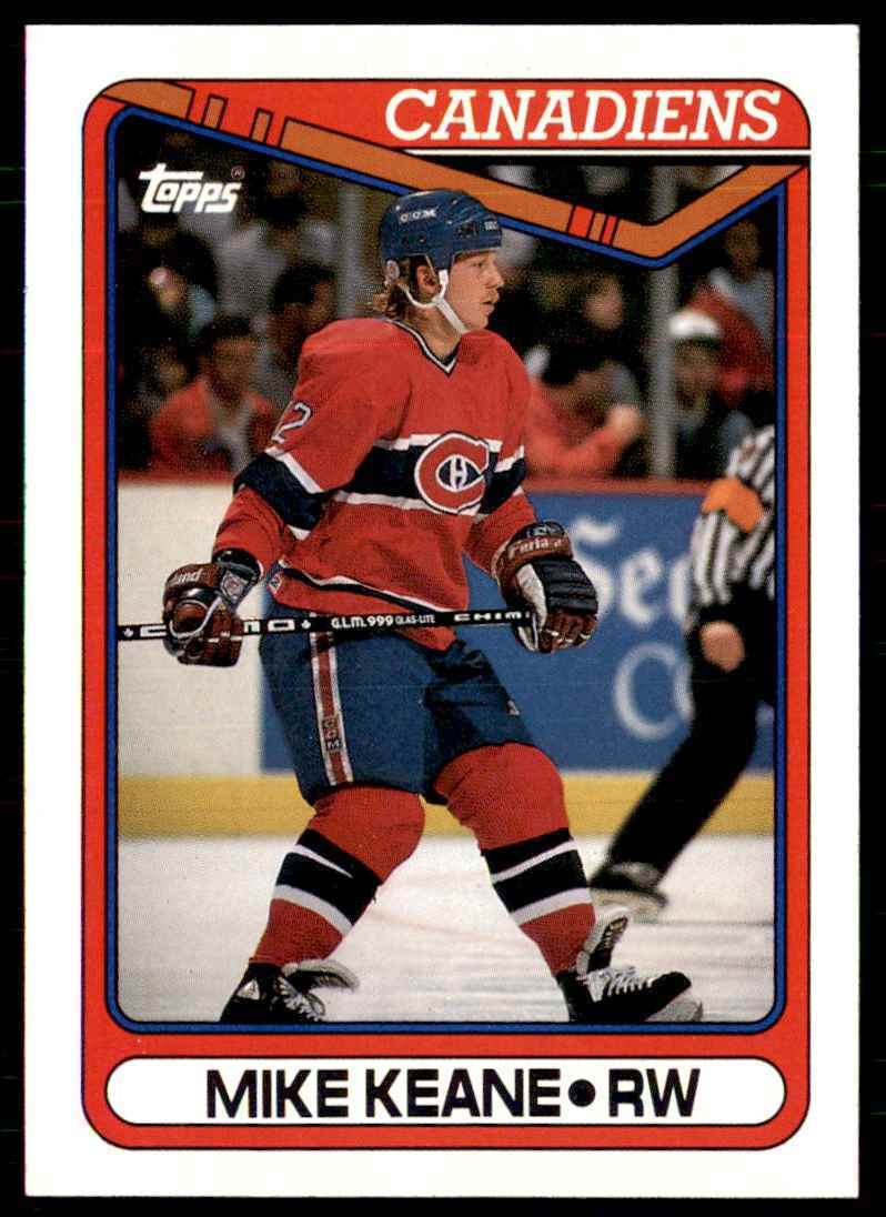 1990-91 Topps Hockey Card Mike Keane Rookie Montreal Canadiens #325 | eBay