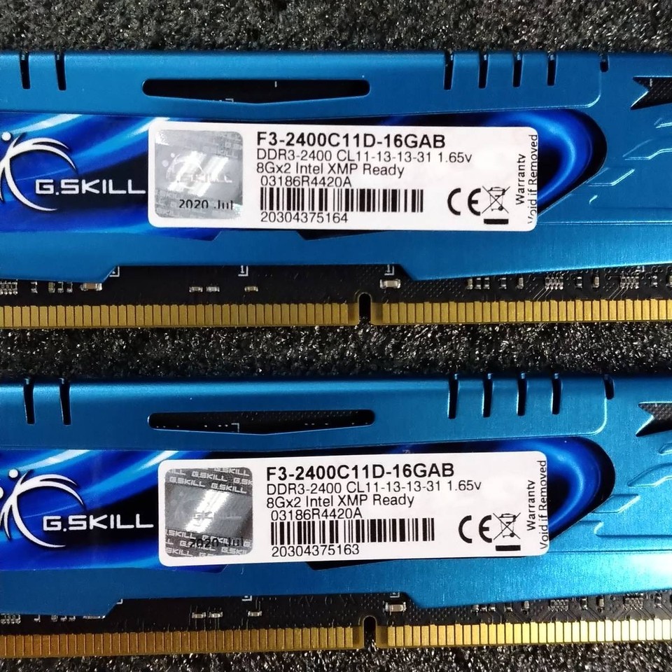 Used Ddr3 Memory 16Gb 8Gb 2-Disc Set G.Skill Ares F3-2400C11D-16Gab ...