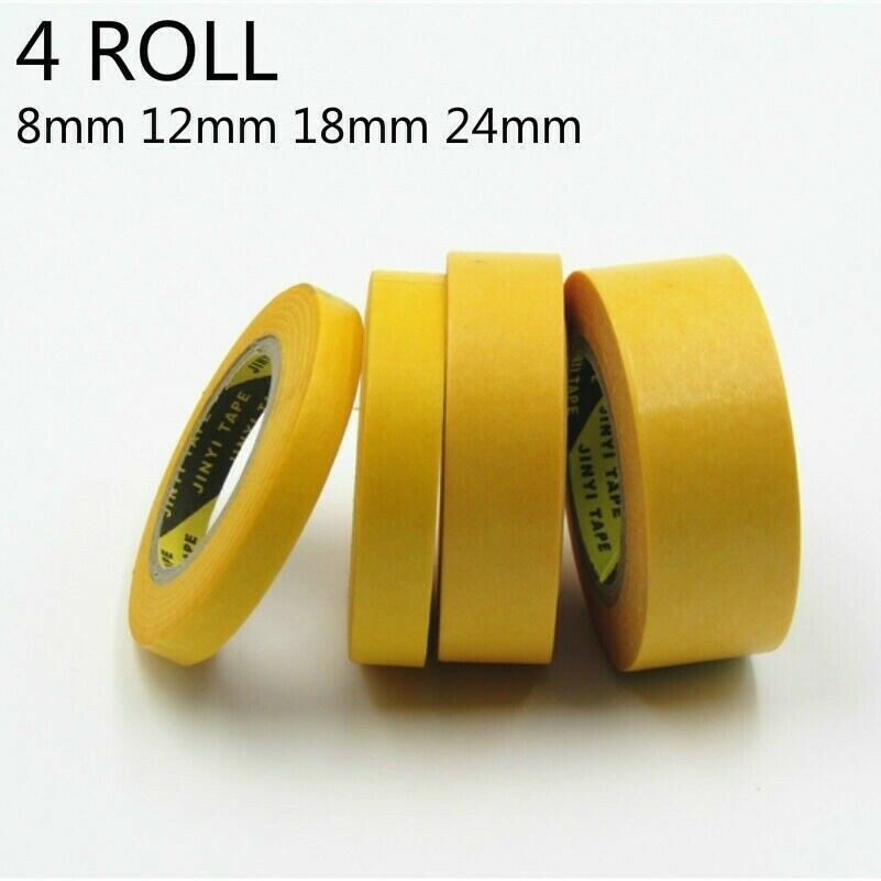 4 X Model Making Spray Painting Masking Tape 8/12/18/24mm Airbrushing ...