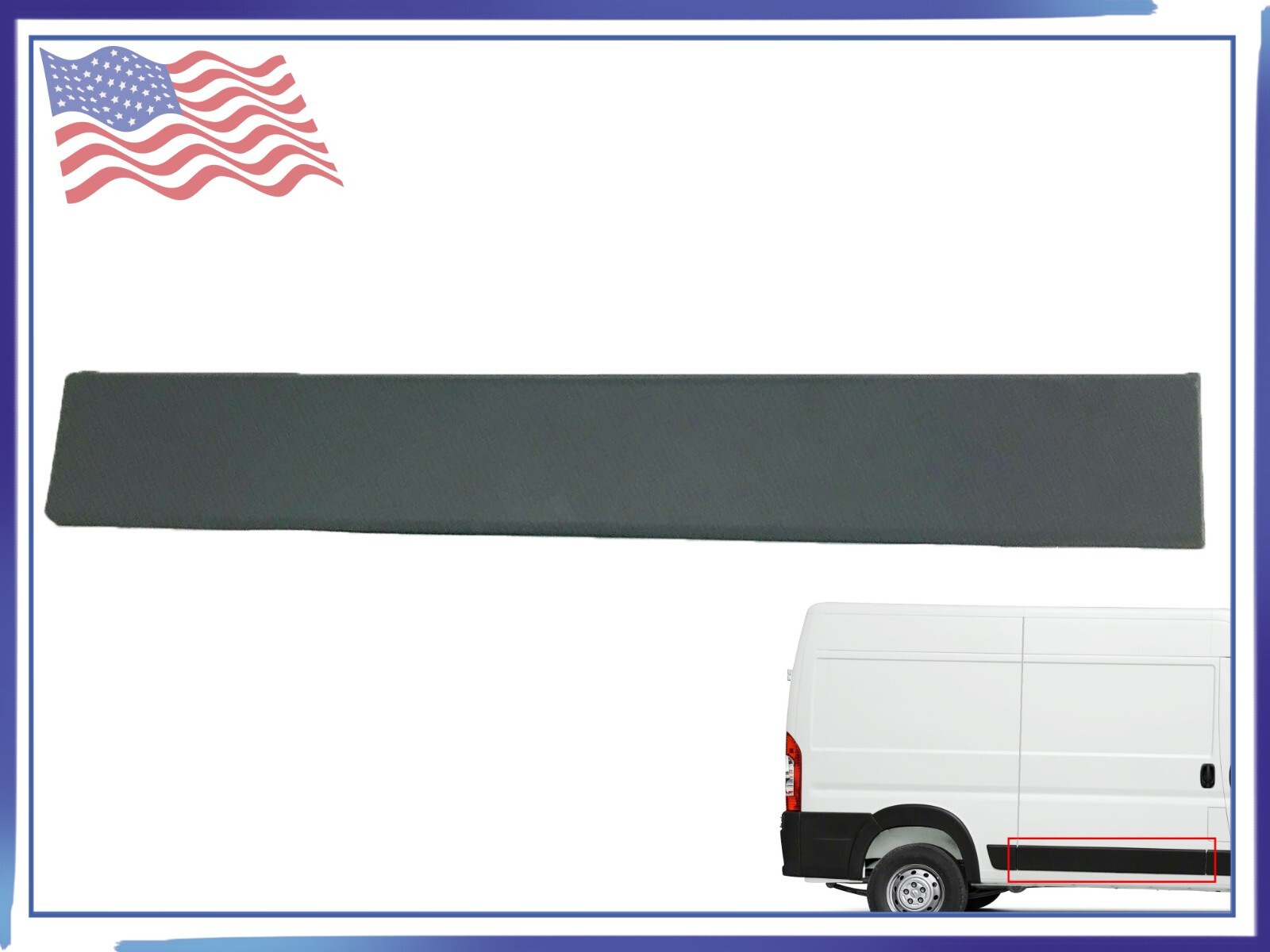 For 2019-2022 Promaster Right Side Sliding Door Trim Molding RH Black ...