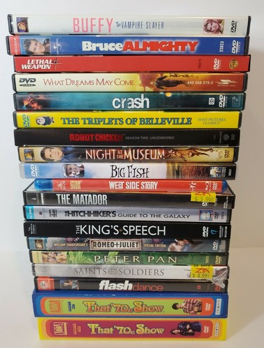 Random DVD Lot - 15 DVD Movies, 1 Blu-ray Movie & 3 TV Show Box Sets ...