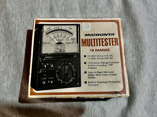 Vintage 1980s Micronta Multitester 18 Ranges No. 22-201b Two JEWEL ...