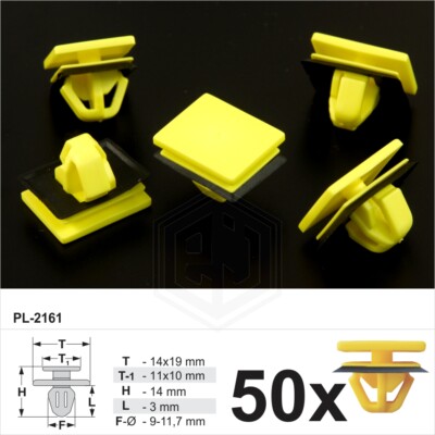 50x Trim Clips For Hyundai Elantra Rocker Panel Moulding Fastener ...