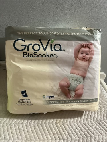 GroVia Disposable BioSoaker Pads for Baby Cloth Diapering 50 count ...