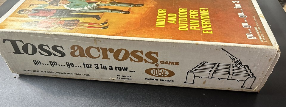 Vintage Original 1970 IDEAL Toy TOSS ACROSS Full Sized Game w/ Original ...