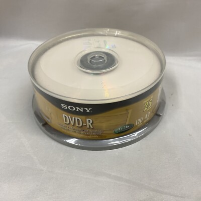 Sony DVD-R Recordable Blank Discs 25 Pack 120 min 4.7 GB 1x -16x Speed ...