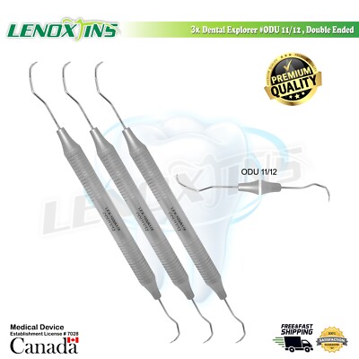 3x Dental Periodontal Explorers #ODU 11/12 Dental Instruments. Germany ...