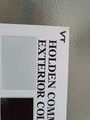 HOLDEN VT PAINT AND INTERIOR COLOR CHART | eBay