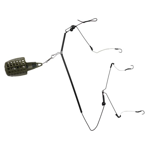 ABS Material Carp Fishing Feeder Basket Baits Cage Hook Rig Set ...