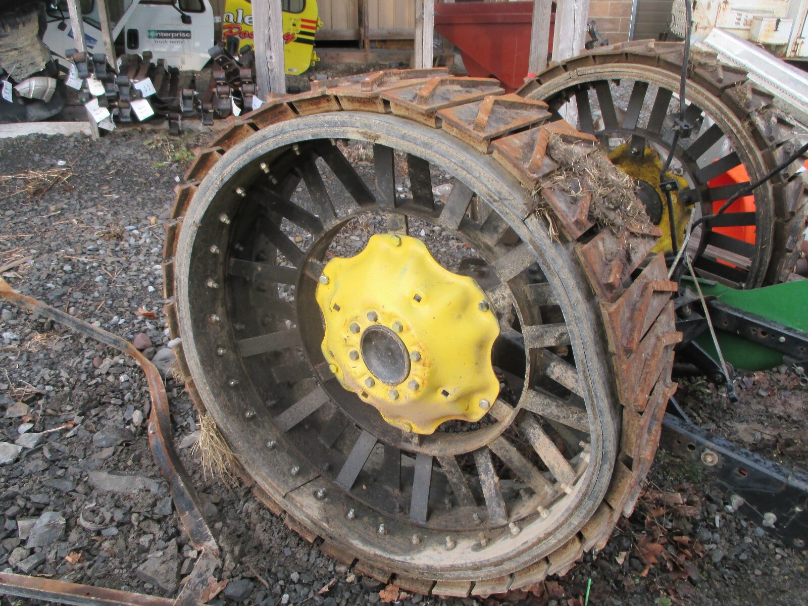 STEEL TRACTOR WHEELS WITH STEEL TREADS "AMISH" TRACTOR WHEELS JOHN ...