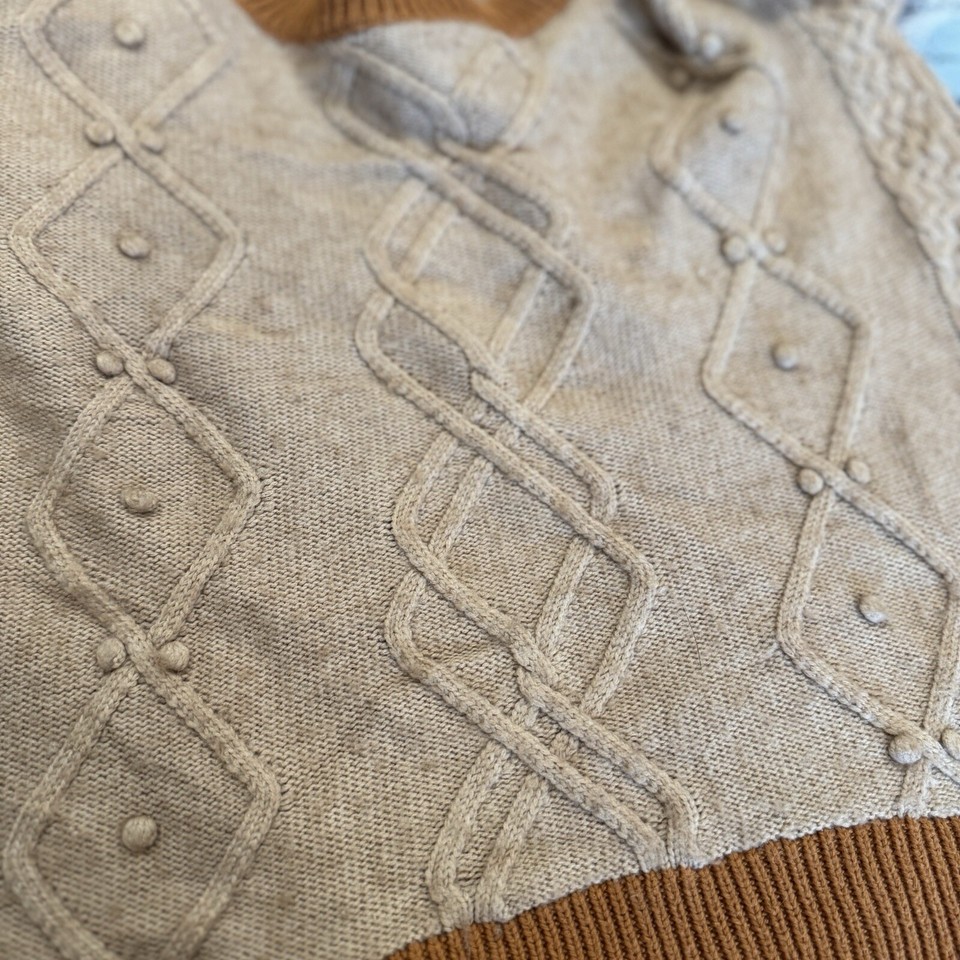 Anthropologie Knitted Knotted Alpaca Camel Back Bow Tie Cable Knit ...