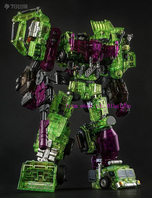 Generation Toys Gt-01gs Constructor Devastator Green Transparent ...