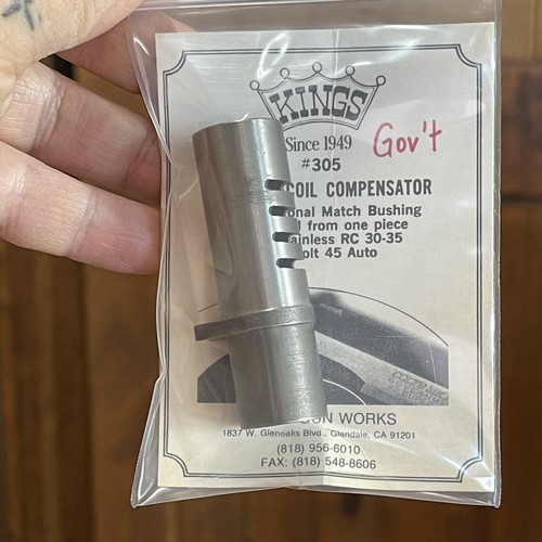 King's Gun Works 305 Recoil Compensator 1911 Colt Gov't SS .45/10mm NOS ...