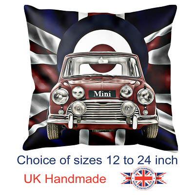 Car Art Classic Mini Cushion Mini Cooper Pillow Personalised Unofficial ...