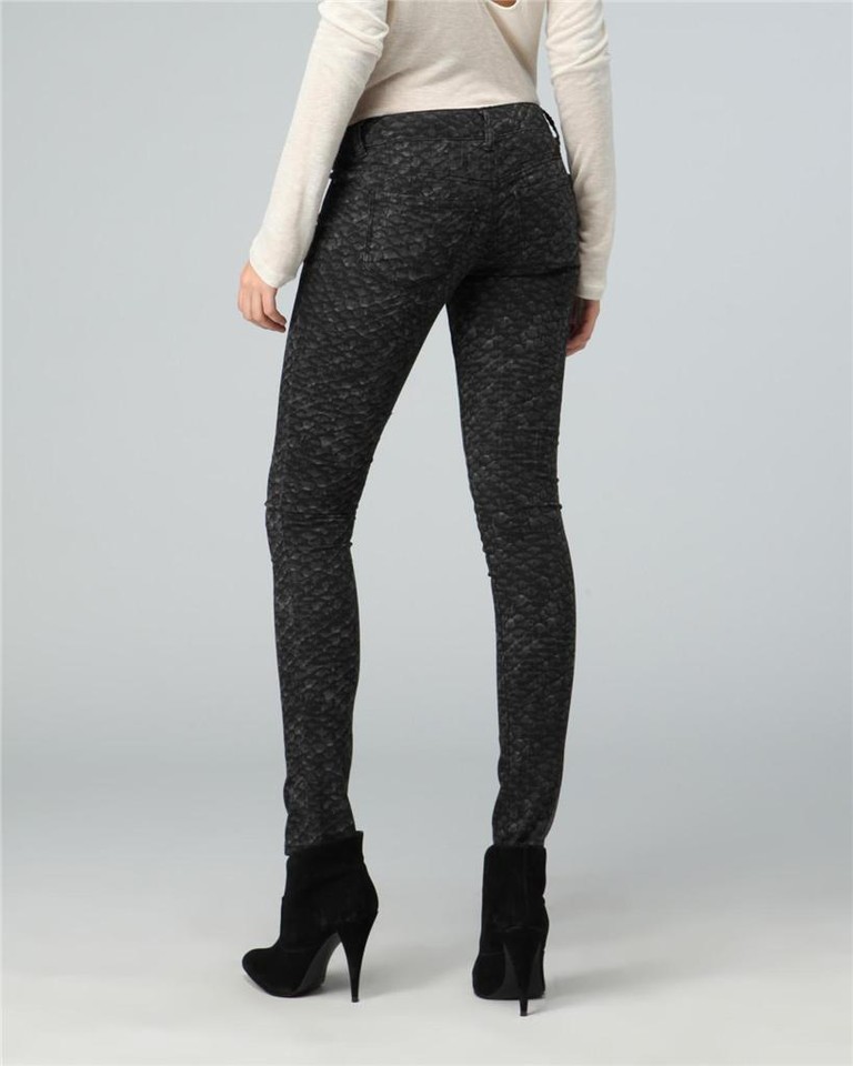 Vintage Havana Python Print Jeans Black/Gray Womens sz 26 Waist Skinny ...