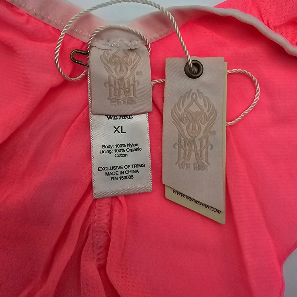 Free People We Are HAH Womans size XL Fly Girl Mesh Panty in Bubblegum Pink NEW | eBay UK