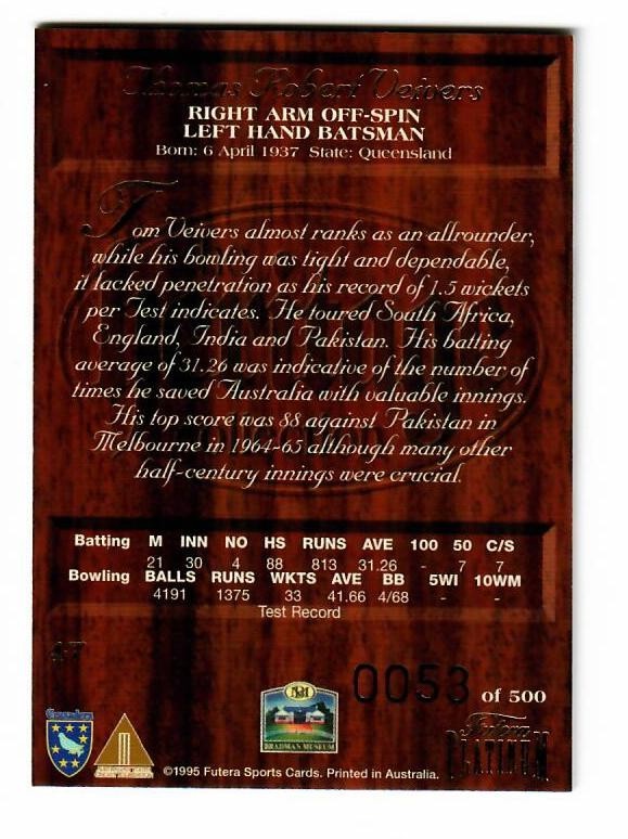 The Heritage Tom Veivers | eBay Australia