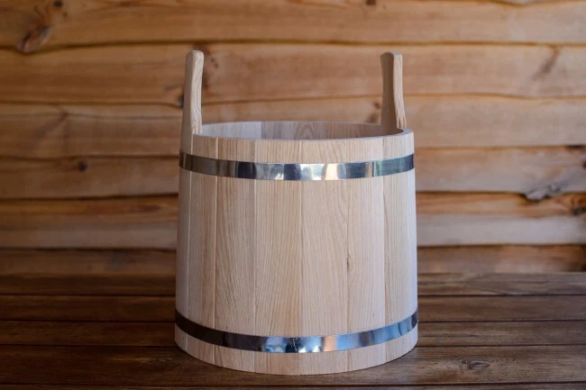 Купить Ибей | 3 Gal Sauna Oak Wooden Bucket Bottomless Ladle SPA ...