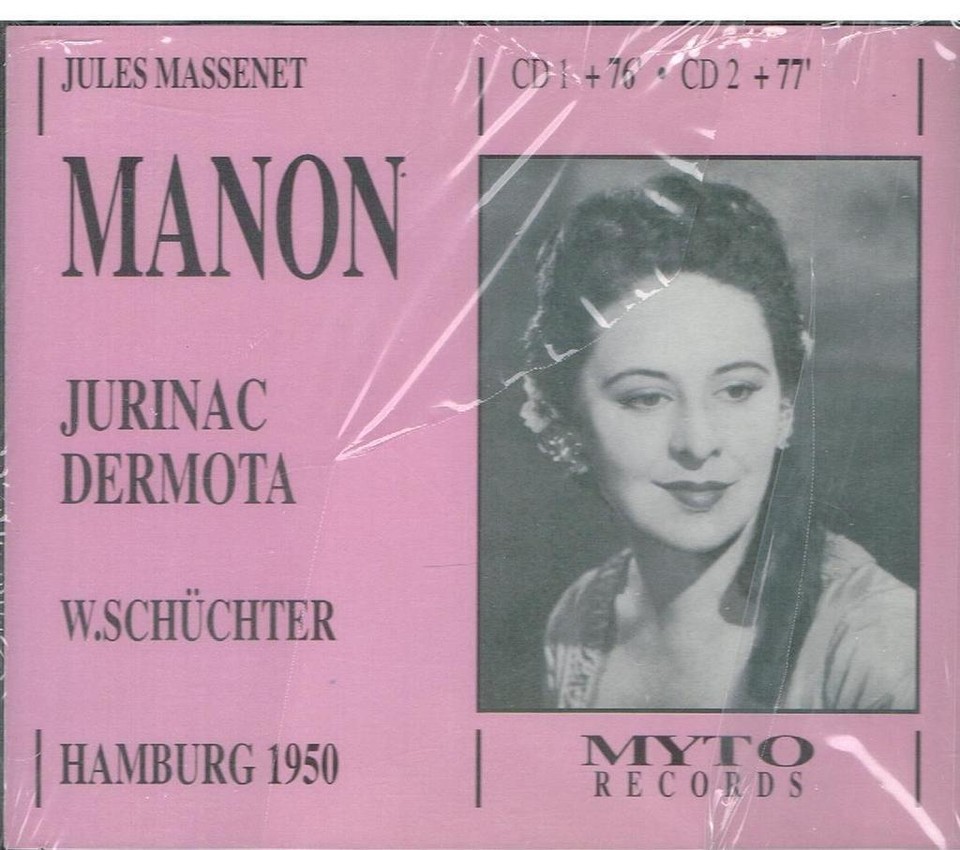 Massenet: Manon (1950) - Jurinac CD Myto Like New | eBay