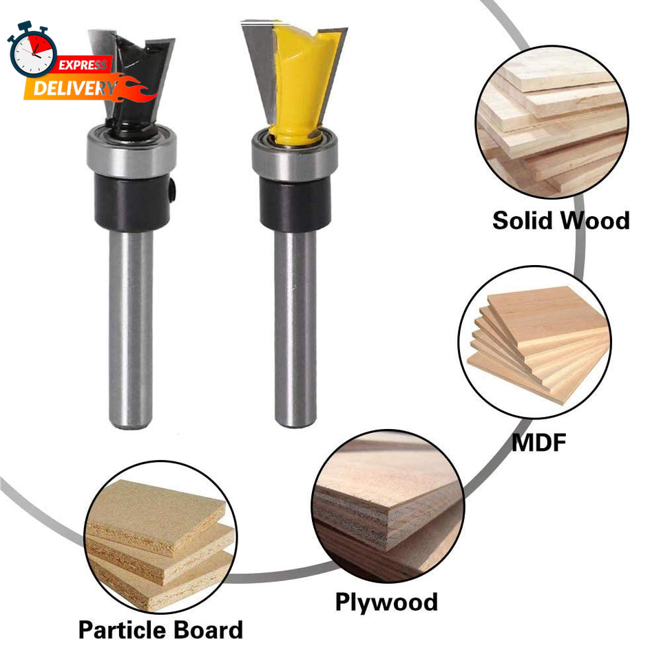 2pc 1/4 Inch Shank Dovetail Router Bit Set, Carbide Dovetail Joint ...