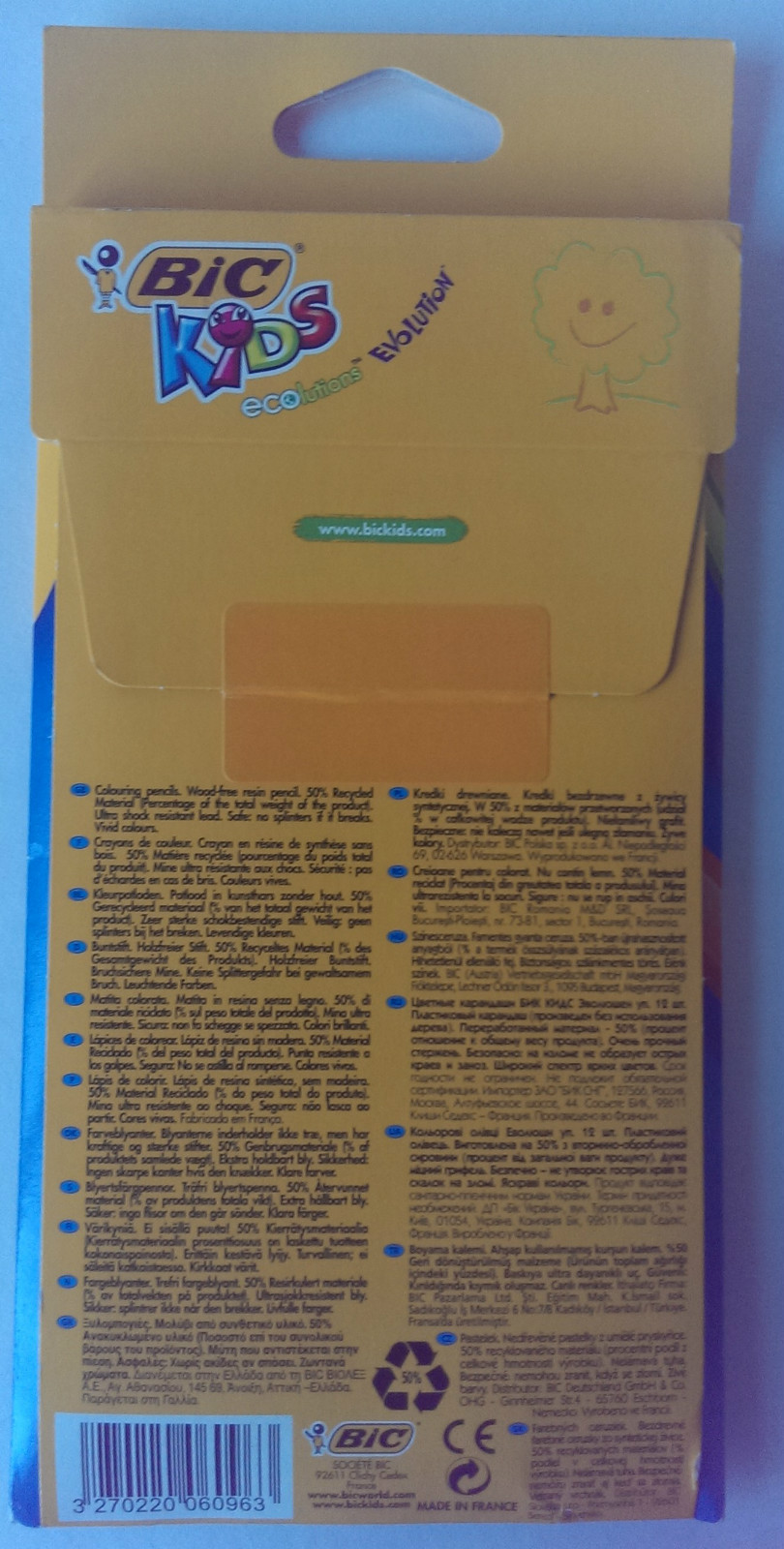 BiC Kids Evolution Multicolour 12 pack Colouring pencils 3270220060963 ...