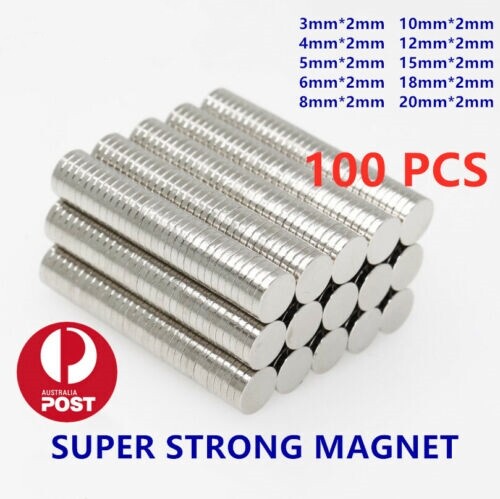 Magnets 100pc Round Disc Magnetic Rare-Earth Neodymium N35 (T 2mm ...