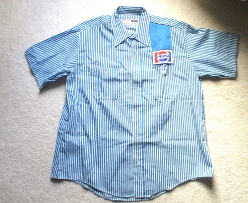 Vintage Pepsi Driver Uniform Short Sleeve Shirt - Size XL Blue/White ...