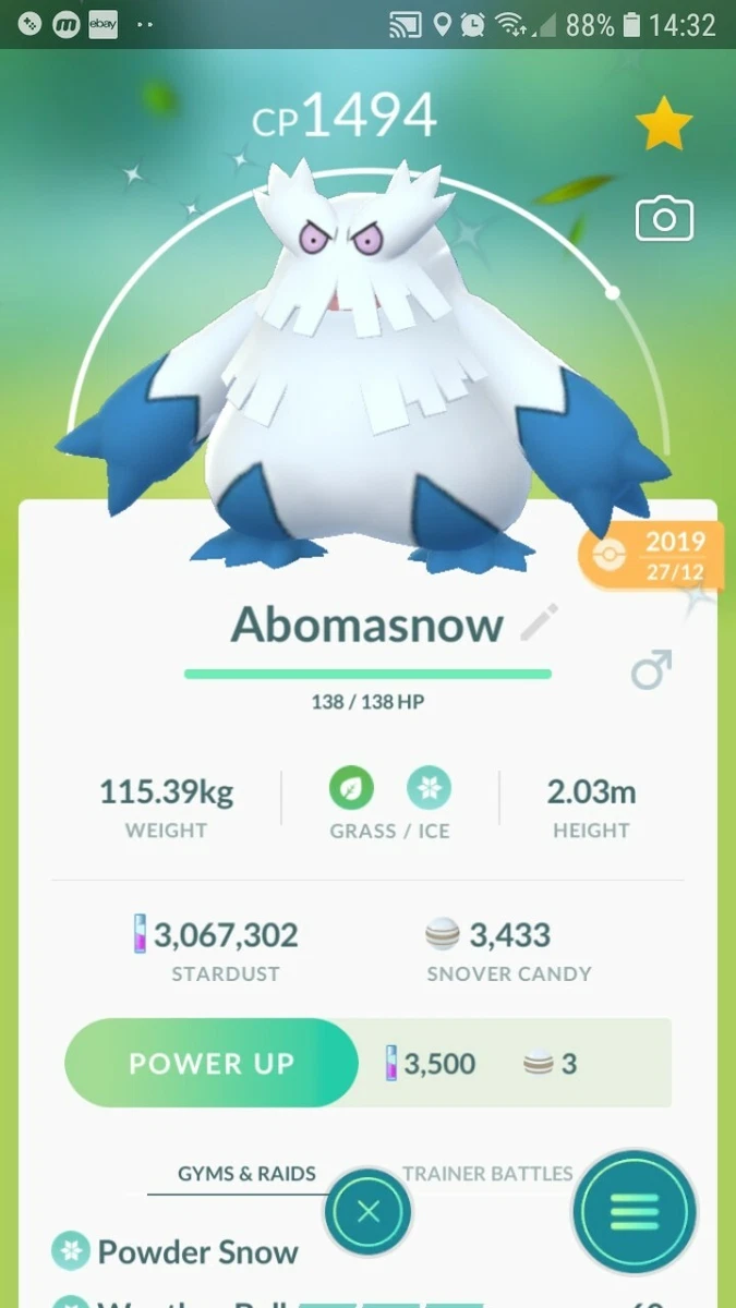Abomasnow Evolution