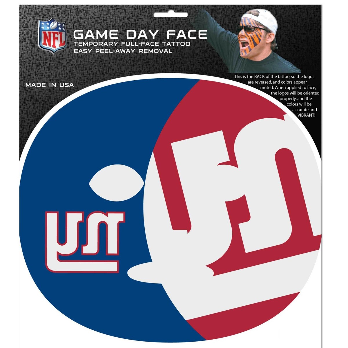 Nfl Temporary Face Tattoos Nfl Temporary Tattoo Etsy Canada